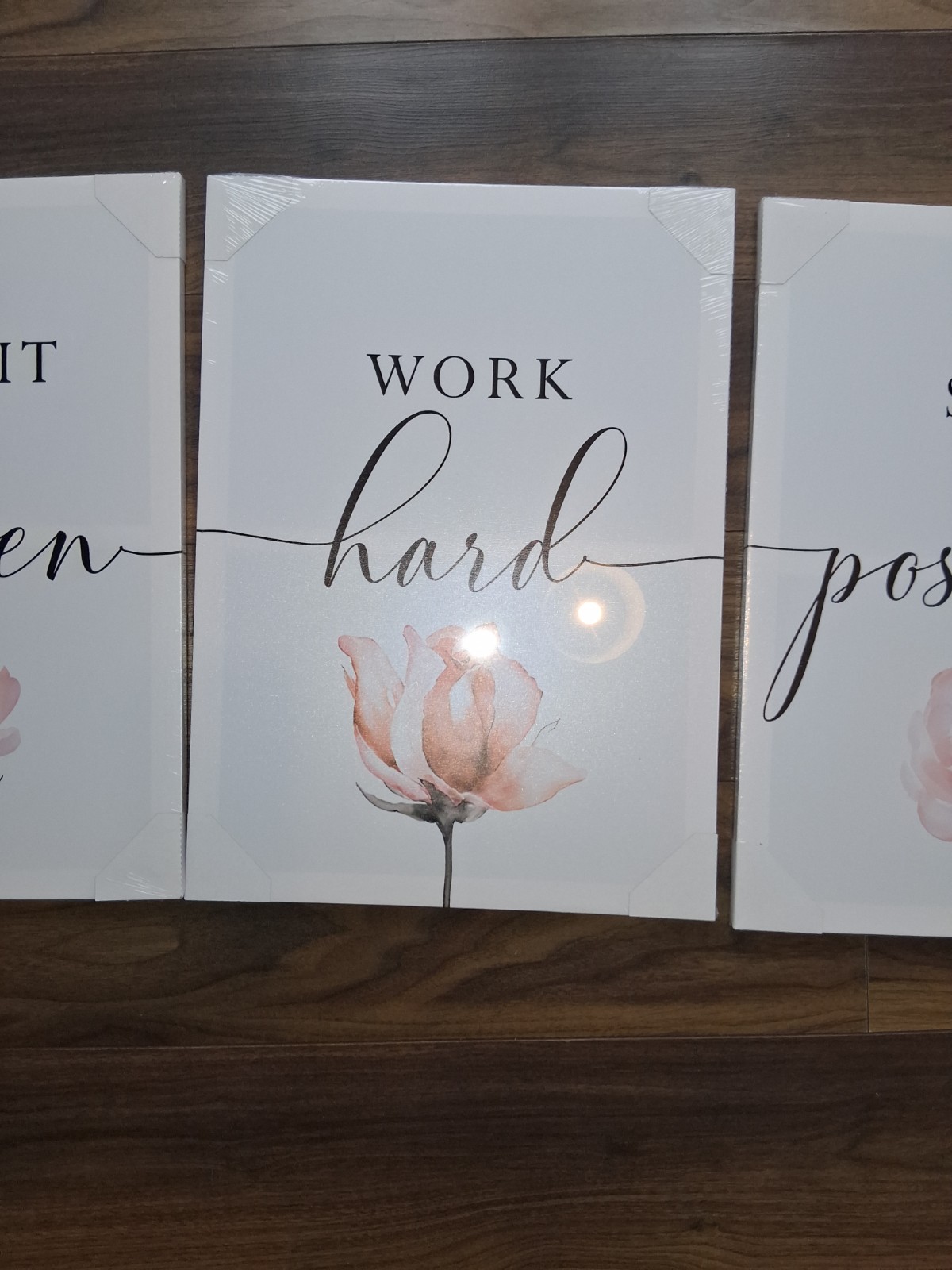 Slogan Set of 3 Canvas Wall Art Home Decor Prints Picture Set | eBay UK