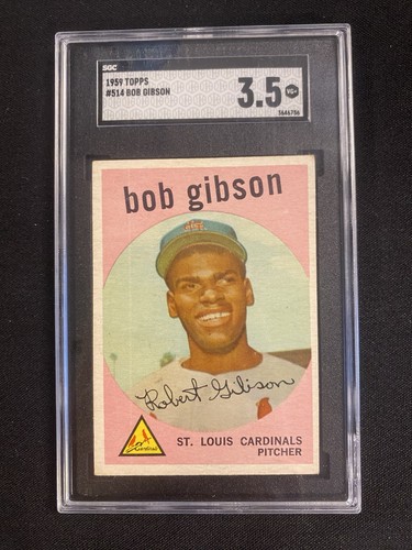 1959 Topps Bob Gibson Rookie Card SGC 3.5 (RC) | eBay