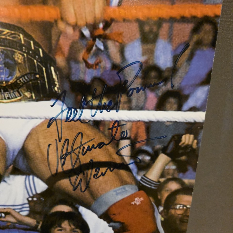 WWF/WWE ULTIMATE WARRIOR 🔥 SIGNED🔥 AUTOGRAPHED 13X23 Foam Poster Litho ...