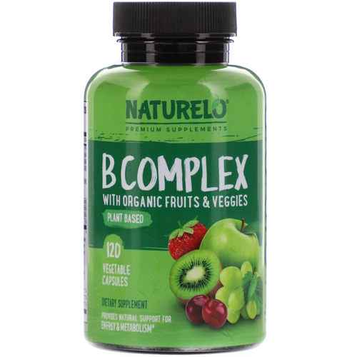 NATURELO, B Complex with a Fruit & Vegetable Blend, Plus CoQ10, 120 ...