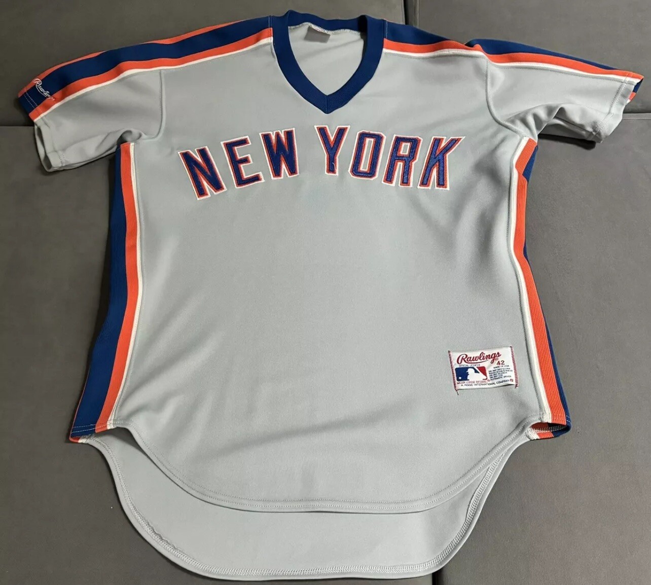Authentic Vtg 90s NEW YORK METS RAWLINGS On Field Jersey Size 42 USA ...