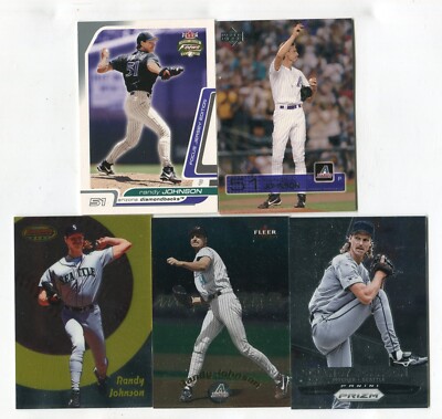 Randy Johnson 5 Baseball Card Lot HOF MARINERS D-BACKS YANKEES EXPOS ...