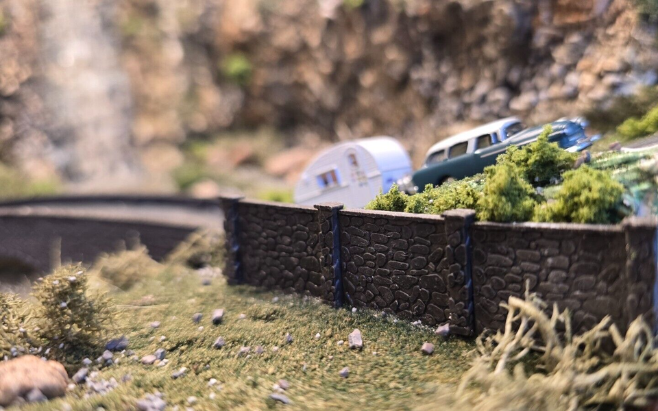 N scale stone retaining wall 1:160 | eBay