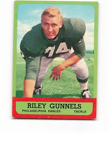 1963 TOPPS FOOTBALL RILEY GUNNELS #119 PHILADELPHIA EAGLES SP MID GRADE ...