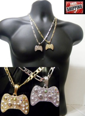 Xbox 360 Pendant Controller Video Game Love Figaro Chain Necklace Hip ...