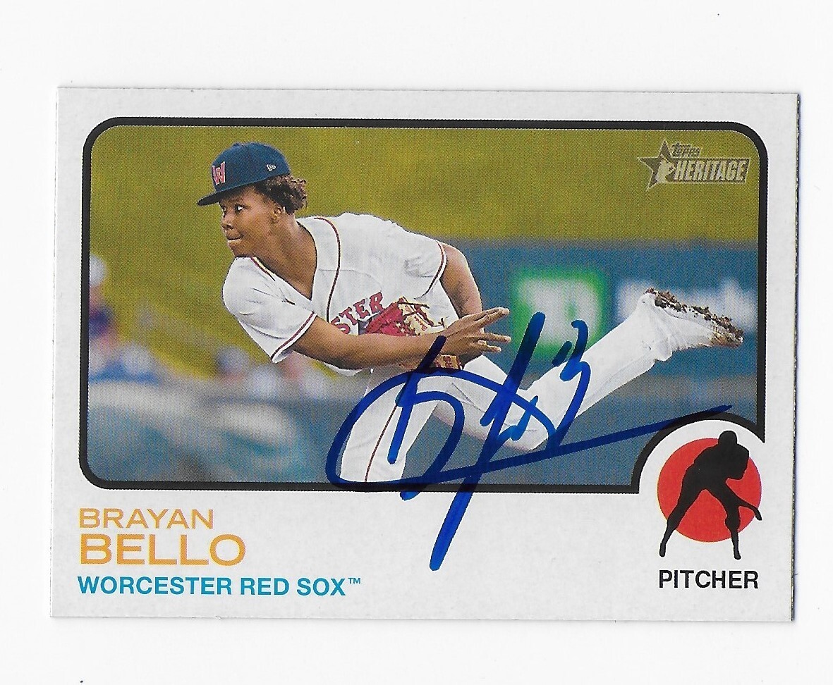 2022 TOPPS HERITAGE #89 BRAYAN BELLO RED SOX AUTOGRAPHED SIGNED ...