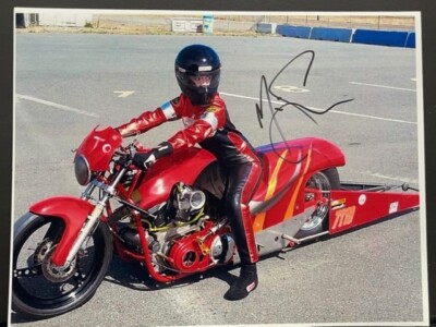 VRHTF NHRA SIGNED MELISSA SURBER PRO STOCK MOTORCYCLE 8" X 10" PHOTO | eBay