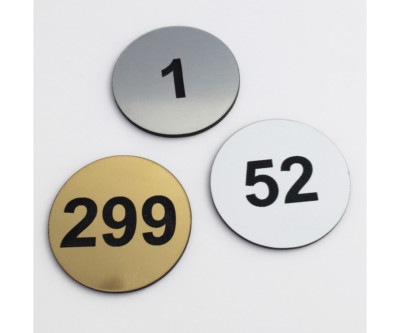 Engraved Number Discs 38mm Diameter Any Number Various Colours | eBay UK