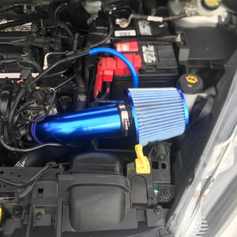Blue 3" Cold Air Intake Filter Induction Pipe Kit For Fiat 500 Abarth ...