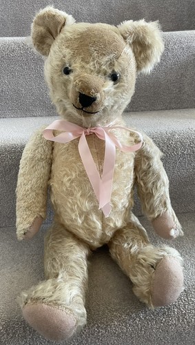 Large Antique Vintage Pink Mohair Teddy Bear For TLC | eBay
