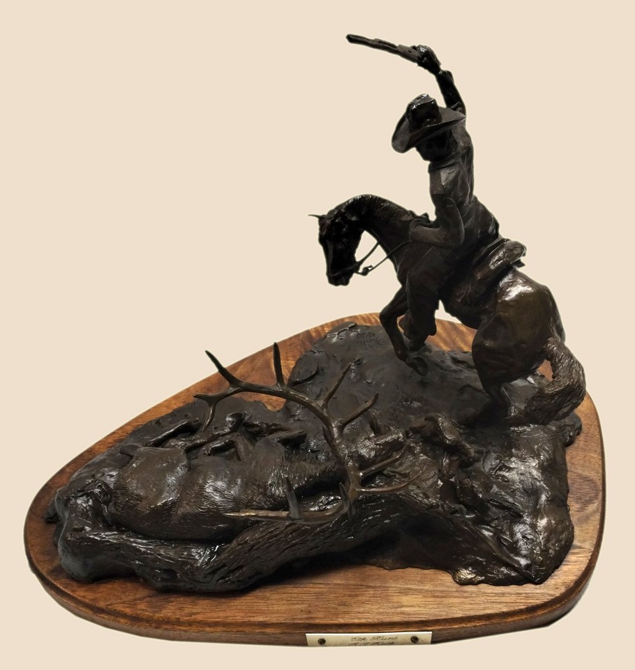 1973 A.J. KEITH Limited Edition 10/20 Bronze Sculpture "ELK HUNT" | eBay