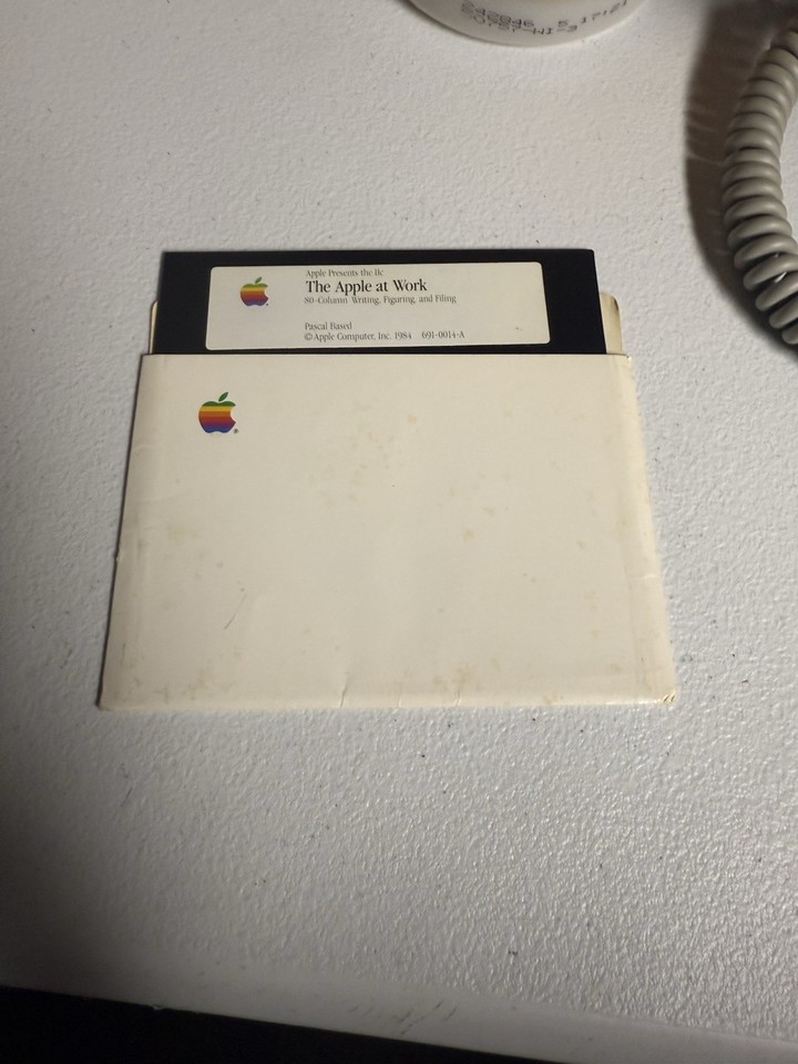 Apple At Work II IIe IIc vintage computer software Floppy Tested See ...