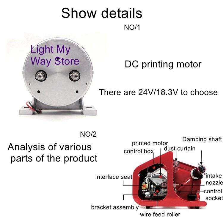 Dual Drive Wire Feeder NB350A/500A with Six Cores Universal Model Head ...