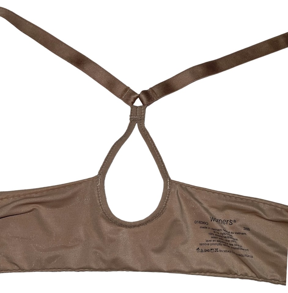 Warner's Bra Underwire Racerback Front Closure Your Bra Stretch Beige ...