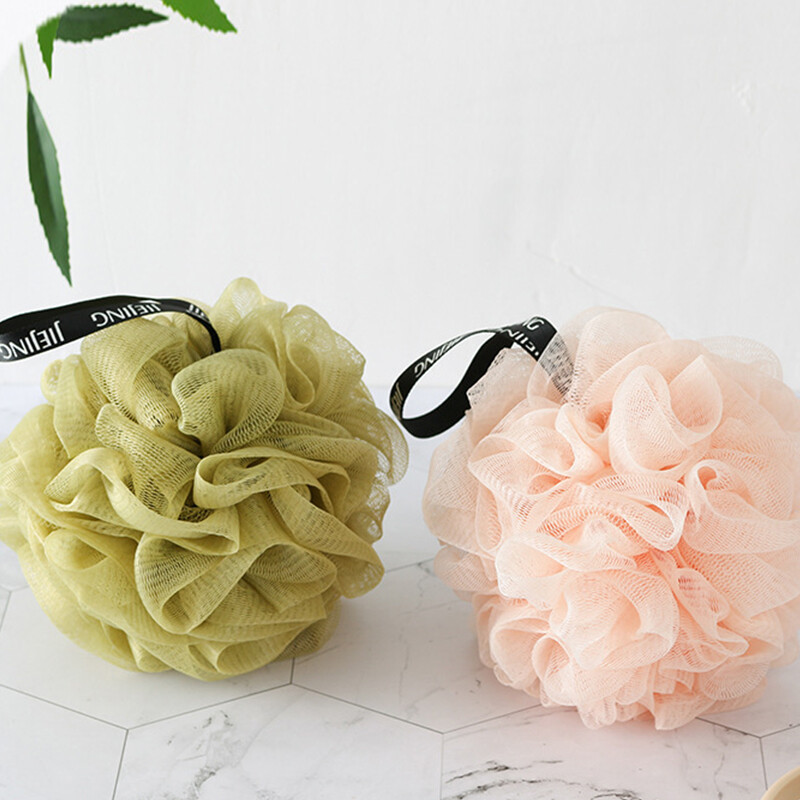 Sponge Mesh Ball Exfoliating Body Puff Soft Bath Shower Wash Scrunchie ...
