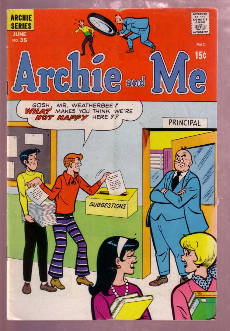 ARCHIE AND ME #35 1970 MR WEATHERBEE SCHOOL COVER VG | eBay