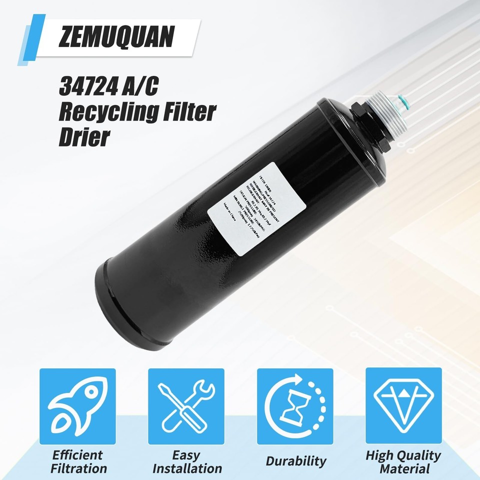 34724 A/C Recycling Filter-Drier Spin-on Filter Compatible with ...