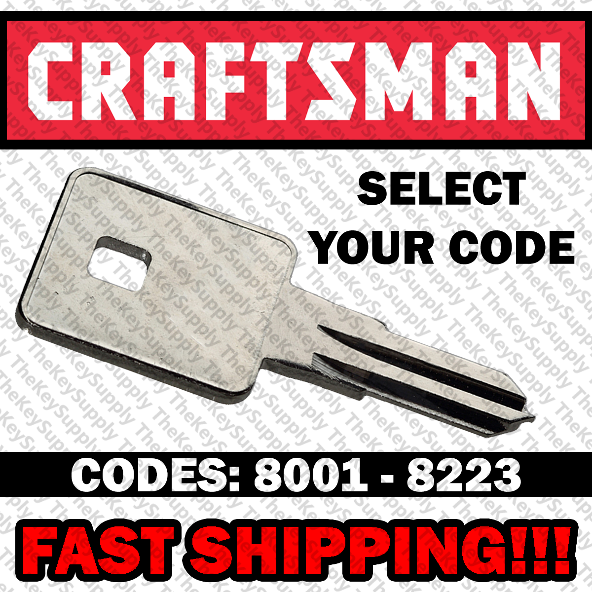 Craftsman 8182 Precut Replacement Toolbox Key llave | eBay