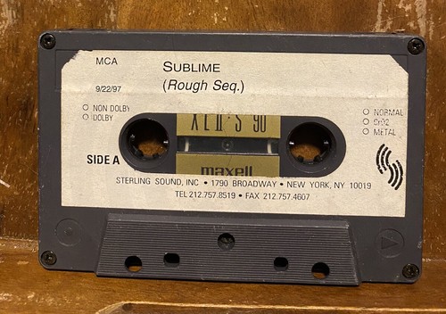 Sublime Rough Sequence 9/22/97 Cassette / Hear / Rare / Sterling Sound ...