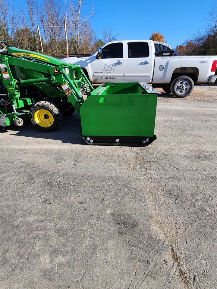 6' x 36" JDQA Snow Pusher Box Plow HD back drag John Deere Quick Attach ...