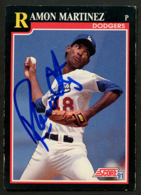 Ramon Martinez #300 signed autograph auto 1991 Score Baseball Trading ...