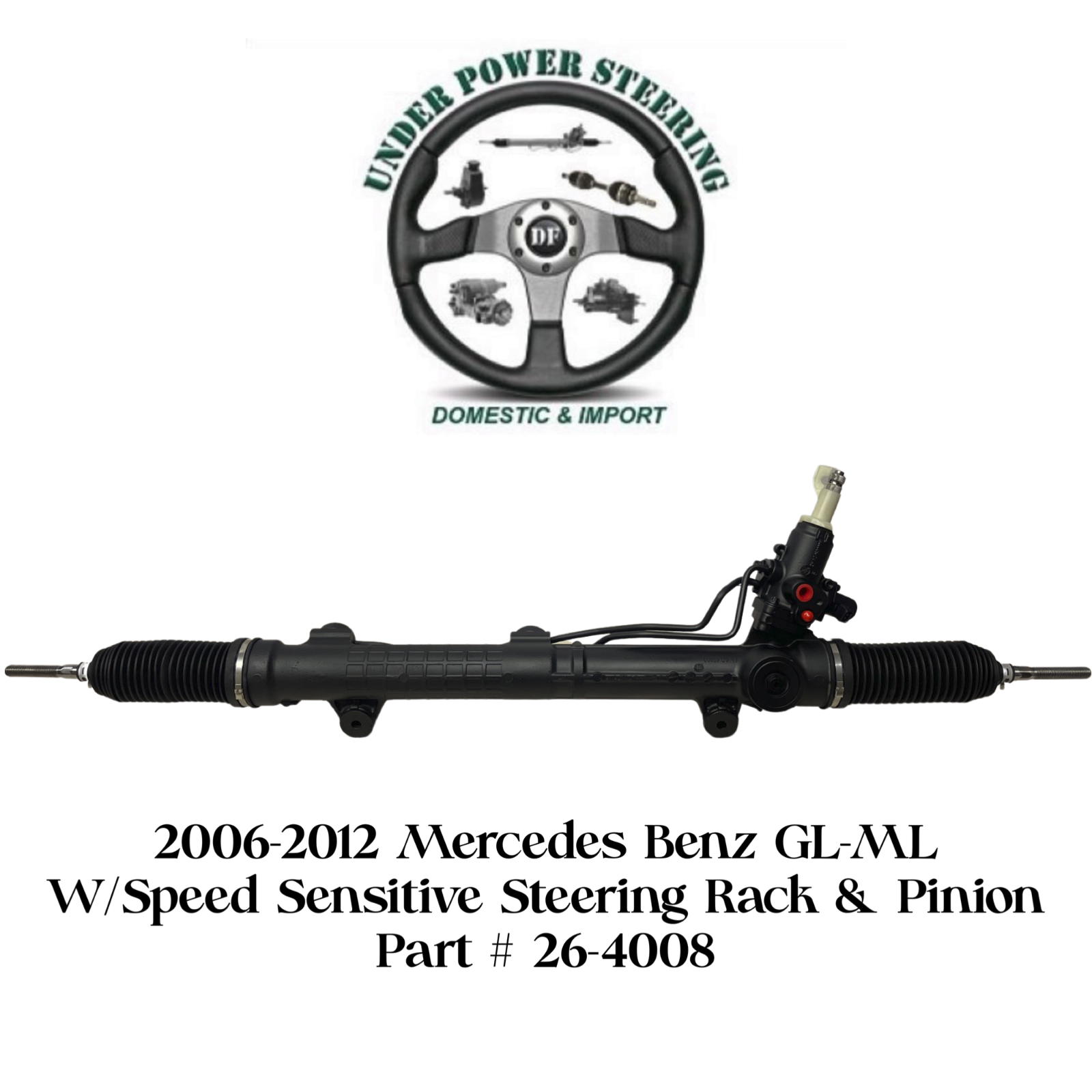 2006-2012 Mercedes Benz GL-ML W/Speed Sensitive Steering Rack & Pinion ...