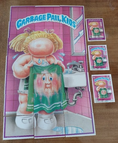 Garbage Pail Kids PUZZLE 1986 Series 5 Purple Border E 21 cards +3 ...