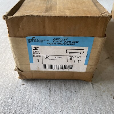 COOPER C87 CONDULET OUTLET BODY * NEW IN BOX * | eBay