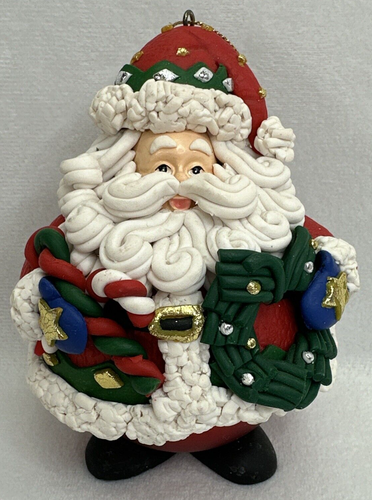 Traditions Collectible Glass Character Ornament Santa Wreath Candy ...