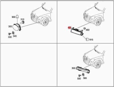 Genuine MERCEDES W164 X204 GLK-CLASS X204 Daytime running lamp ...