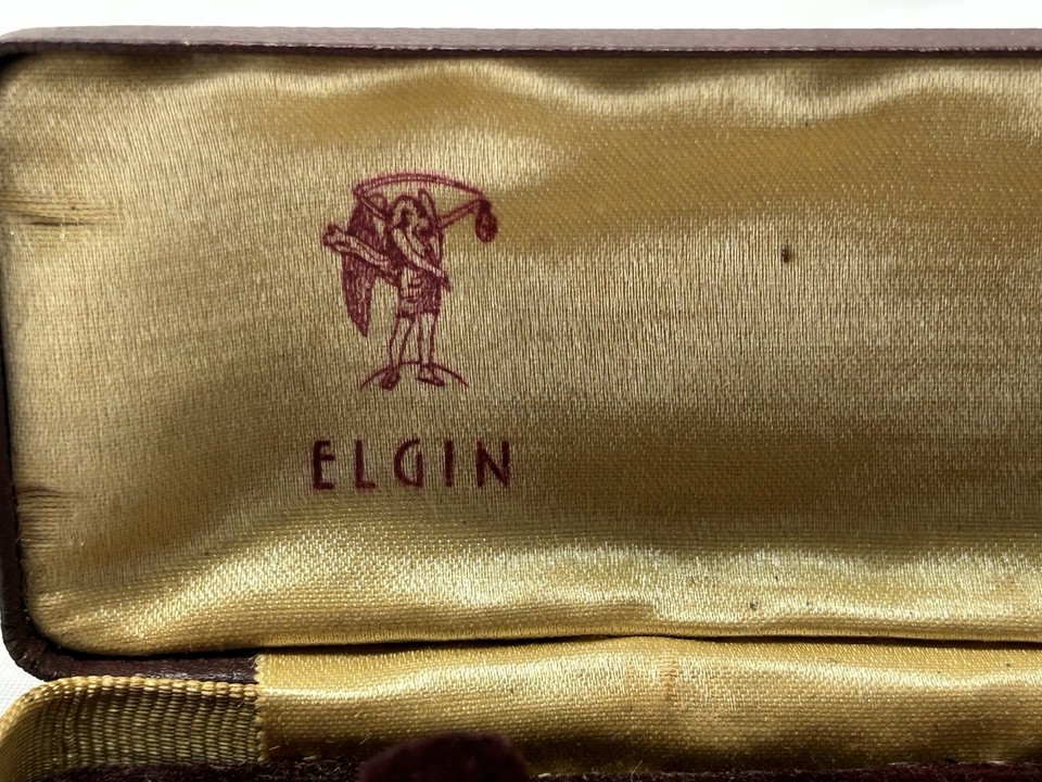 Vintage 1940s Elgin Watch Case 8” Hard Shell Box No Watch | eBay