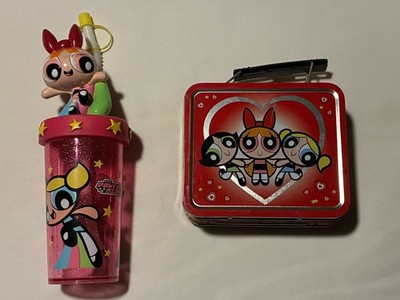 Vintage 2000s PowerPuff Girls Lunchbox and Tumbler Cup Set Cartoon ...