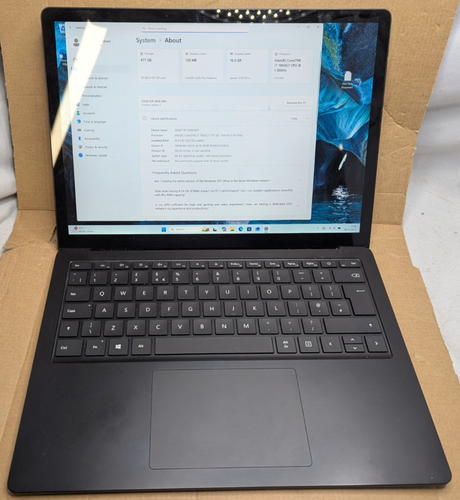 Microsoft Surface Laptop 3 1868 Core i7-1065G7 16GB RAM 512GB W11P ...