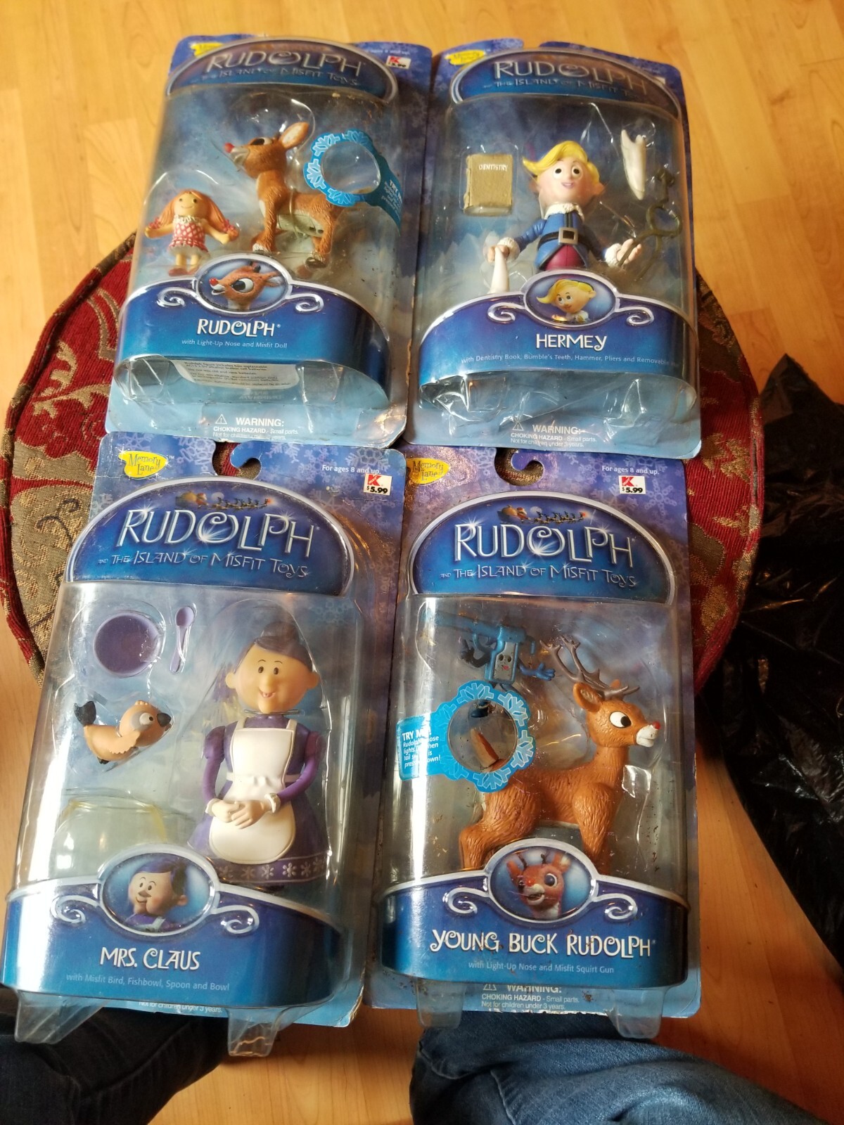 Rudolph The Red Nosed Reindeer Figures Young Buck, Hermey, Mrs Claus ...