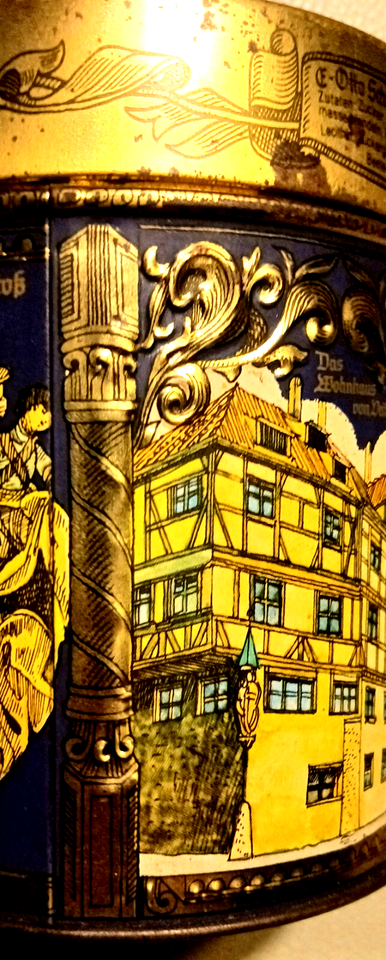 Alte Nürnberger Lebkuchendose ,Otto Schmidt , Motive von Veit Stoß ...