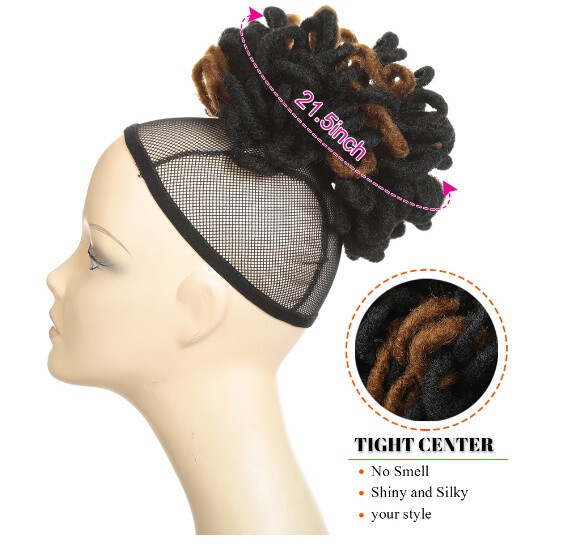 Afro Puff Dreadlocks Chignon Drawstring Ponytail Short Clip In Hair ...
