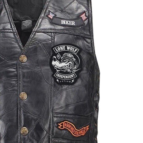 LONE WOLF Independent Outlaw PATCH Motorrad Biker Iron-On Patch | eBay