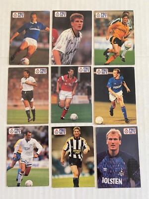 Nine 1991 Pro Set Soccer Trading Cards-Endorsed by the Football League ...