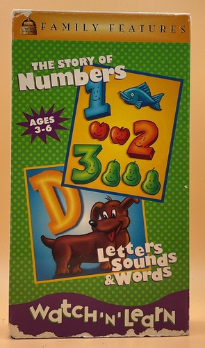 Watch n Learn The Story of Numbers + Letters, Sounds & Words VHS 1998 ...