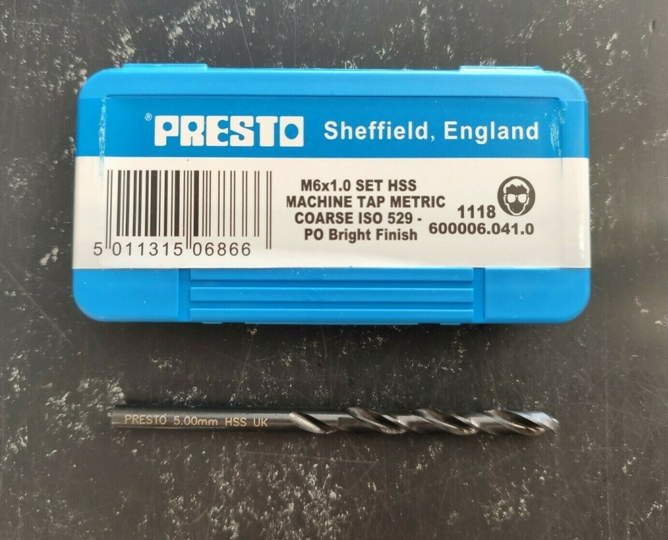 Presto 3 Piece Tap Sets Taper, Second, Plug And HSS Tapping Drill | eBay UK