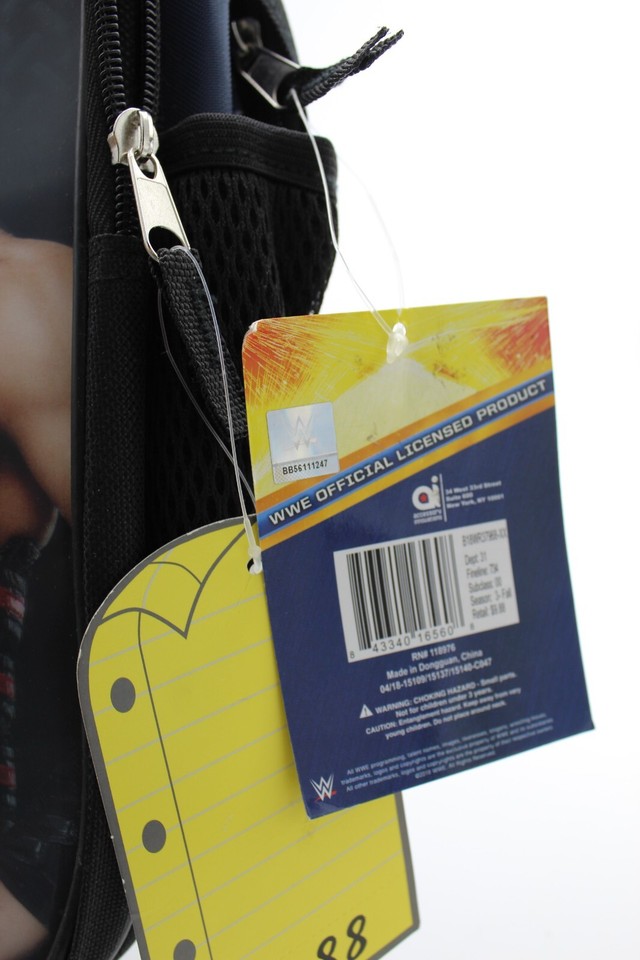 WWE World Wrestling The Raw Power School Backpack Book Bag JOHN CENA ...