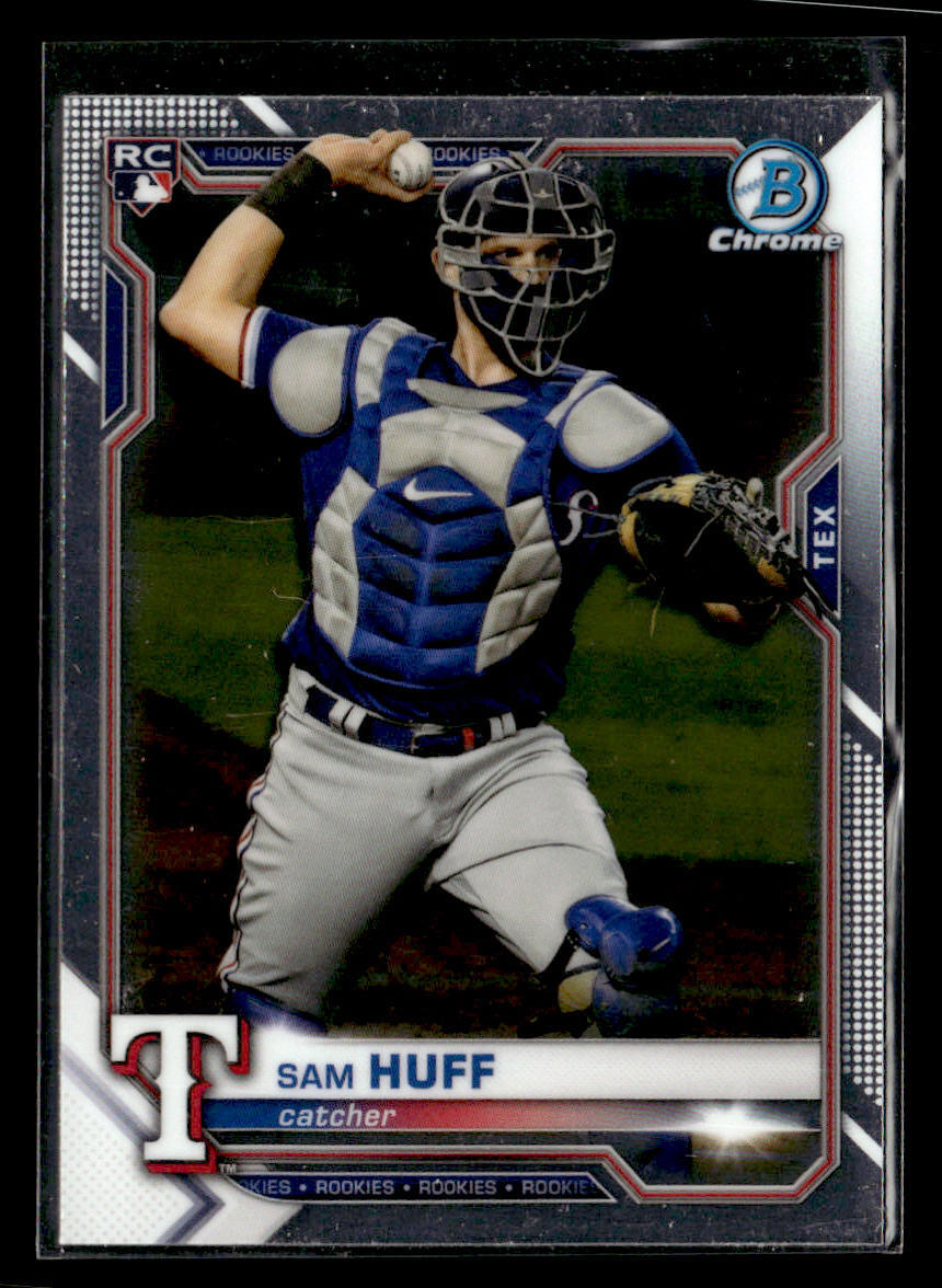 2021 Bowman Chrome #91 Sam Huff Rookie Card Texas Rangers | eBay
