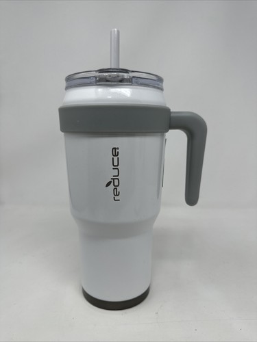 Reduce Cold1 Insulated Stainless Steel Tumbler Mug w/ Straw, OG White ...