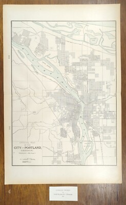 Pre-1900 - Portland Oregon Map