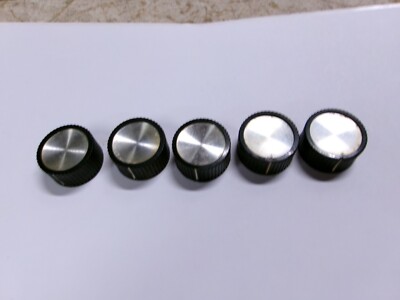 5 VINTAGE BLACK BAKELITE CONTROL KNOBS W/SILVER INSERTS 9 | eBay