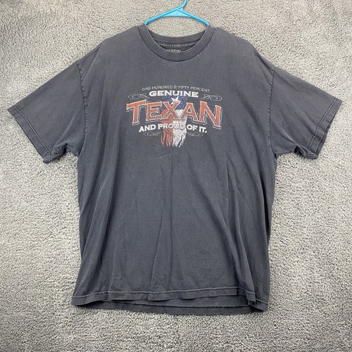 Austin T Shirt Men XL Genuine Texan Flag Preshrunk Cotton Crew | eBay