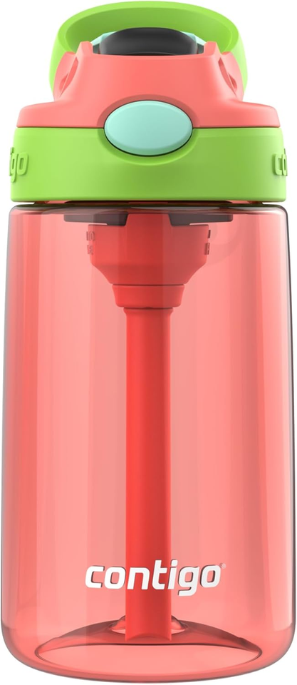 Aubrey Kids Water Bottle, 20Oz, Juniper/Limelight, Spill-Proof Lid ...