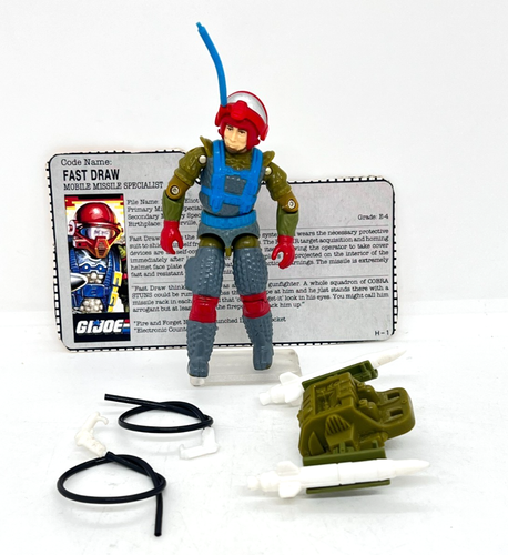 💥RARE 1986 GI Joe FAST DRAW 100% Complete NICE paint TIGHT joints FILE ...
