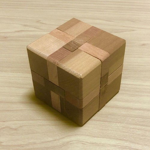 Wooden 3D Puzzle with Answer – 5.8cm Cube Brain Teaser, Used NNE | eBay