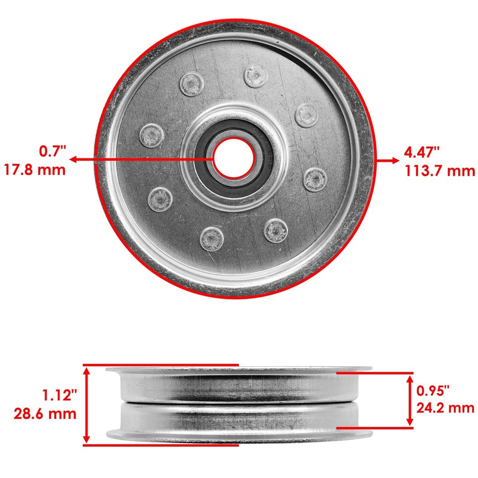Caltric TCA17146 Deck Sheave Pulley For John Deere 48" 54" 60" Zero ...